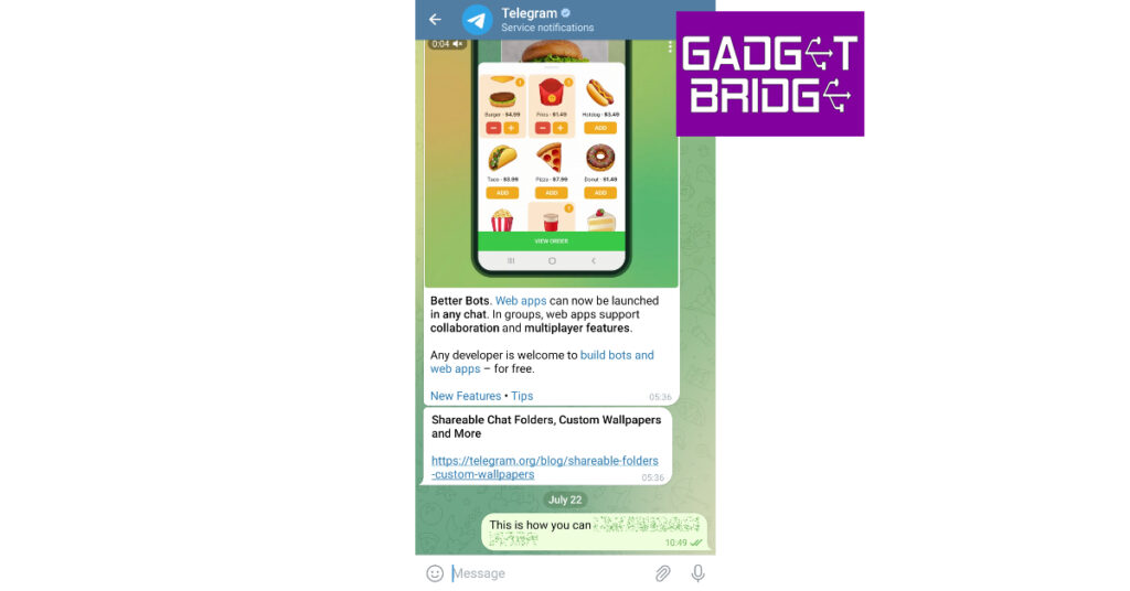 How to add a spoiler tag in Telegram?
