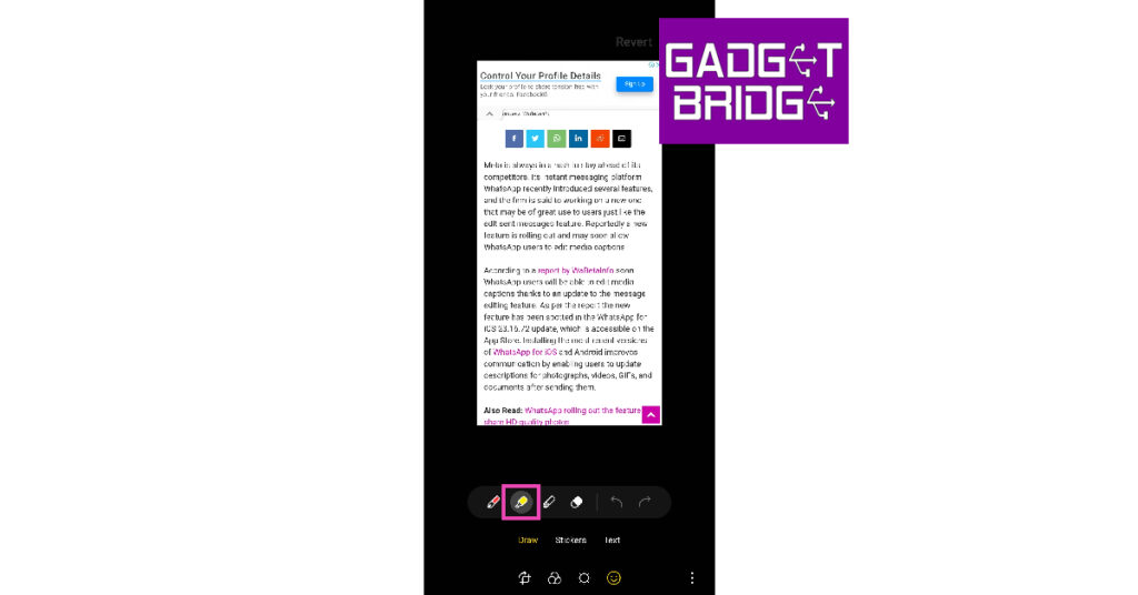 How To Highlight, Draw And Write On a Screenshot on an Android Smartphone?