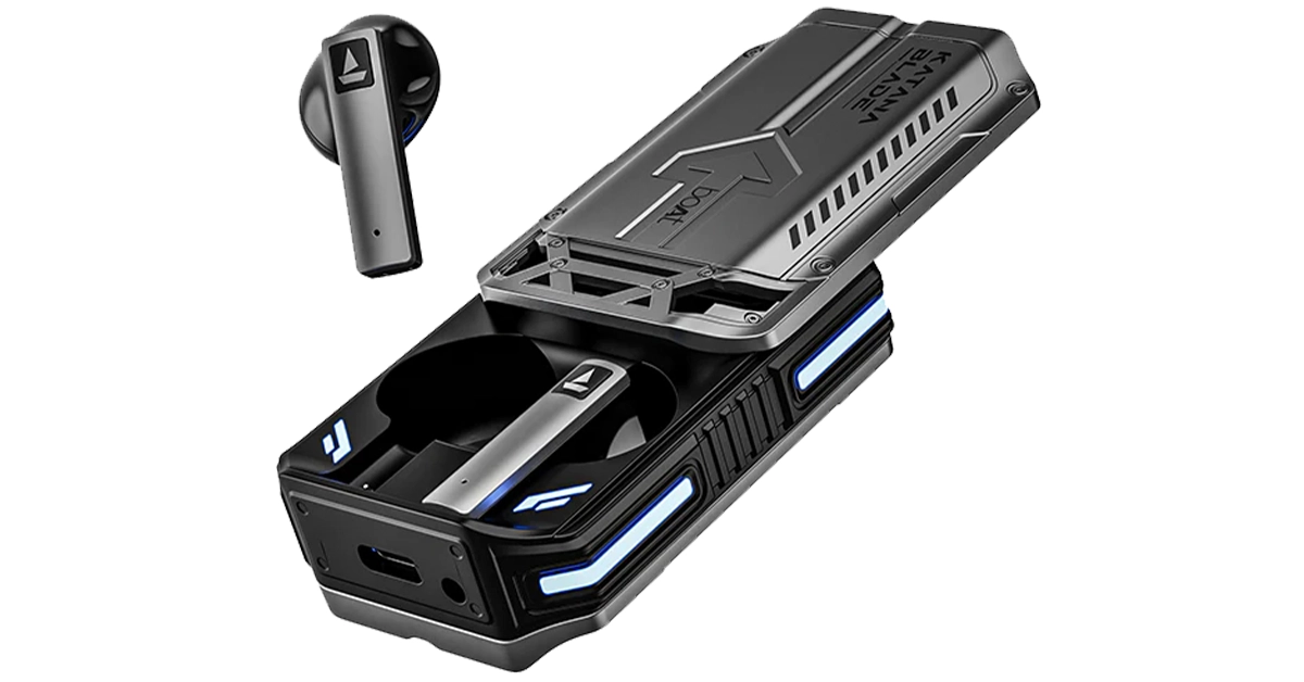 Boat Immortal Katana Blade TWS earbuds with up to 50 hours of playback ...