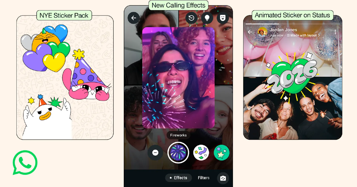 WhatsApp brings New Year 2026 features celebrating the festive season